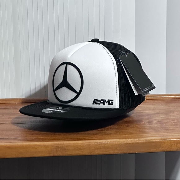 Decky | Accessories | Mercedes Benz Amg Decky Trucker Hat Flat Brim ...
